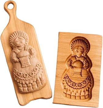 Amazon.com: Wooden Cookie Mold, Lady Gingerbread Shape, Cake Fondant ...