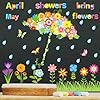 Amazon.com: Spring Bulletin Board Decorations Spring Flowers Paper ...