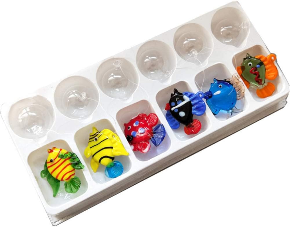 Amazon.com: ZHU IN SY Color Bubble Fish Miniature Hand Blown Tropical ...