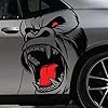 Amazon.com - Large Ferocious Gorilla Head Pattern Car Decal Stickers ...