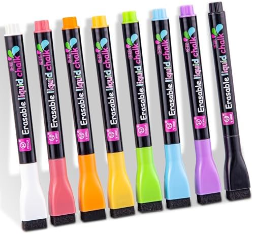 Amazon.com : Golcellia 8 Colors Magnetic Dry Erase Marker, Fine Tip Dry ...