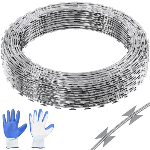 Snapklik.com : Razor Wires, 147 Ft Razor Barbed Wire, 3 Rolls Razor ...