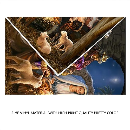YongFoto 8x6ft Nativity Scene Backdrop Christmas Photo Backdrop Jesus ...