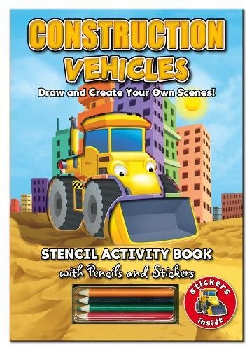 Activity Stencil Books - Construction Vehicles: Colouring & Activity ...