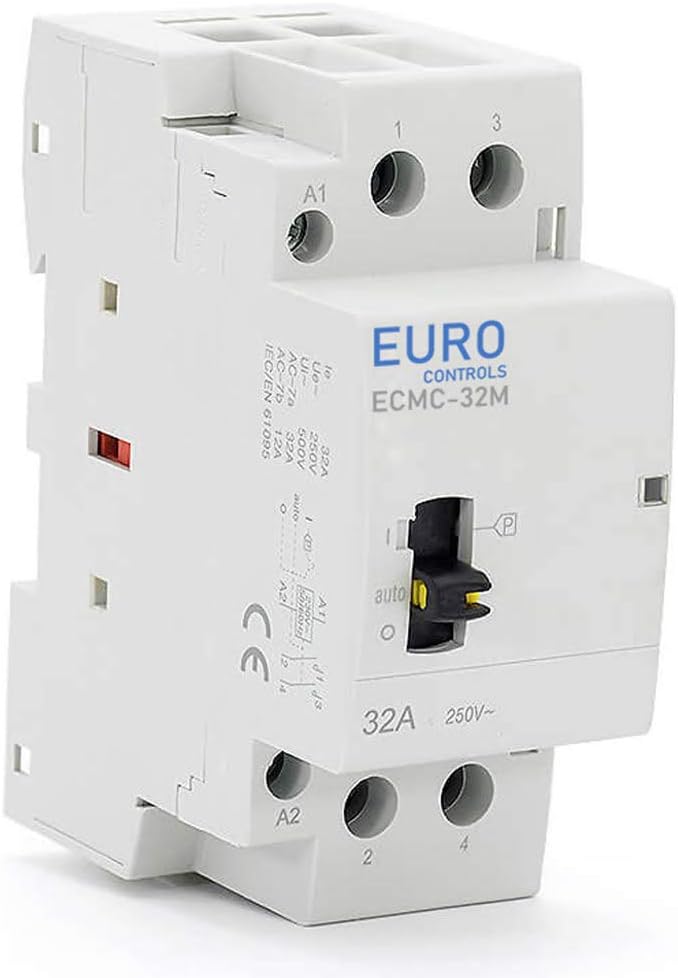 EuroControls Din Type 32 Amps 2 Pole Modular Power Contactor 220 Volt ...