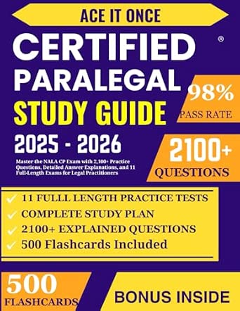 Certified Paralegal Exam Study Guide: Master the NALA CP Exam with ...