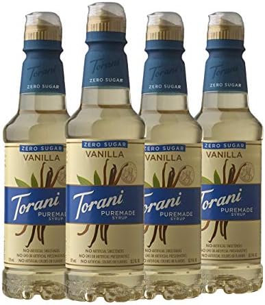 Amazon.com: Torani Puremade Zero Sugar Syrup, Vanilla, 12.7 Ounce (Pack ...