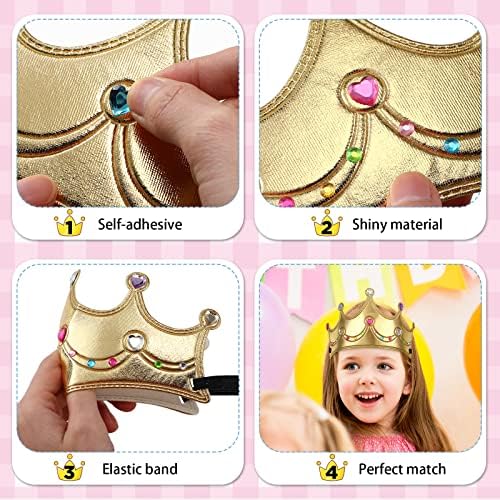Amazon.com: Jexine 100 Pieces Foam Crowns Set for Kids Princess Tiaras ...