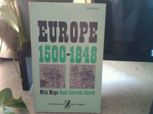 Europe 1500-1848 with Maps: Albrecht-Carrie, Rene: 9780822600428 ...