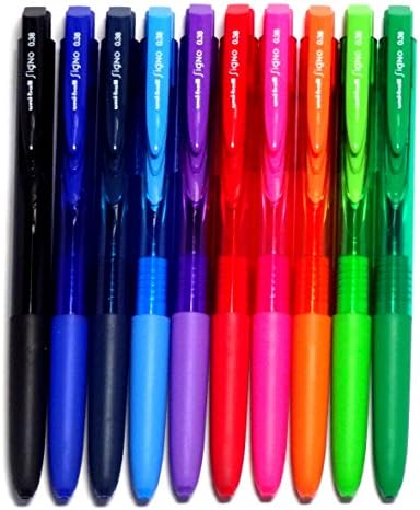 Uni-ball Signo Knock Ballpoint Pen RT1, 0.38 mm,10 Colors Set (Japan ...
