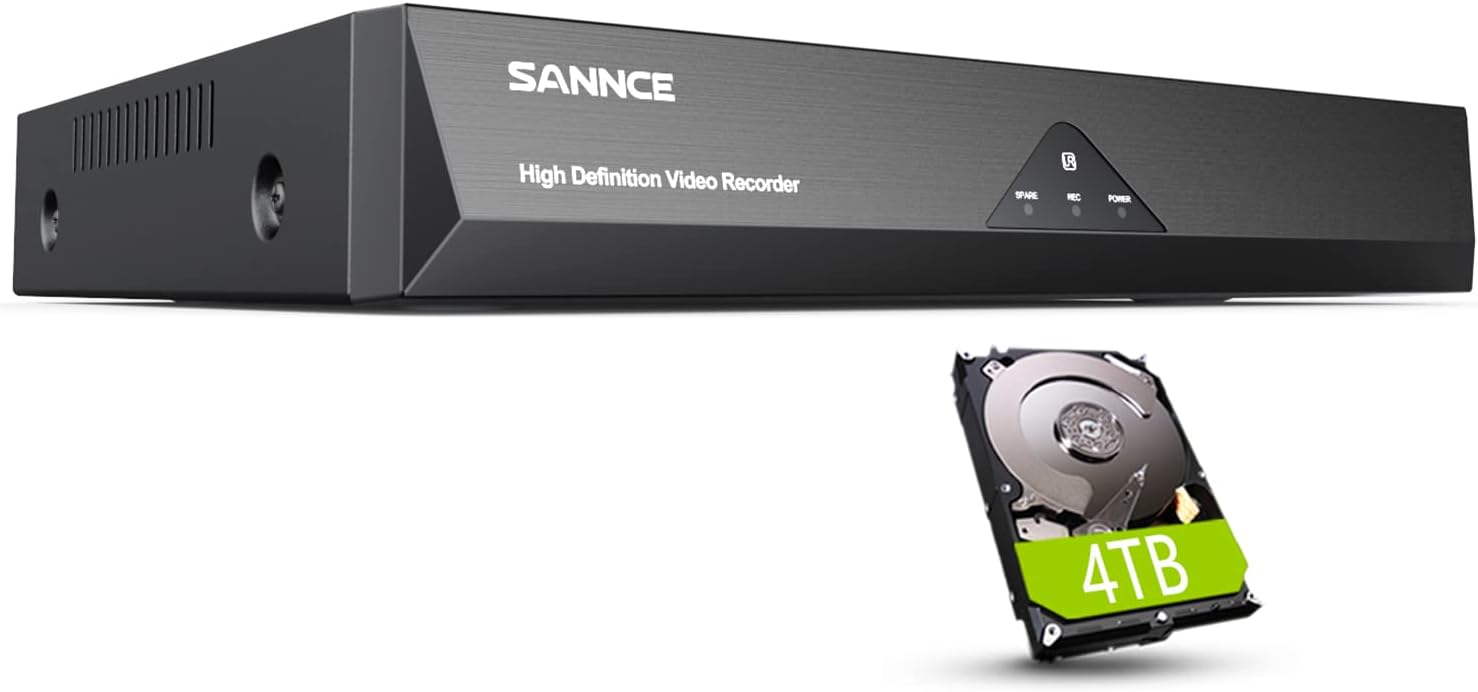 Amazon.com : 16 Channel Security CCTV DVR with 4TB Hard Drive, SANNCE ...