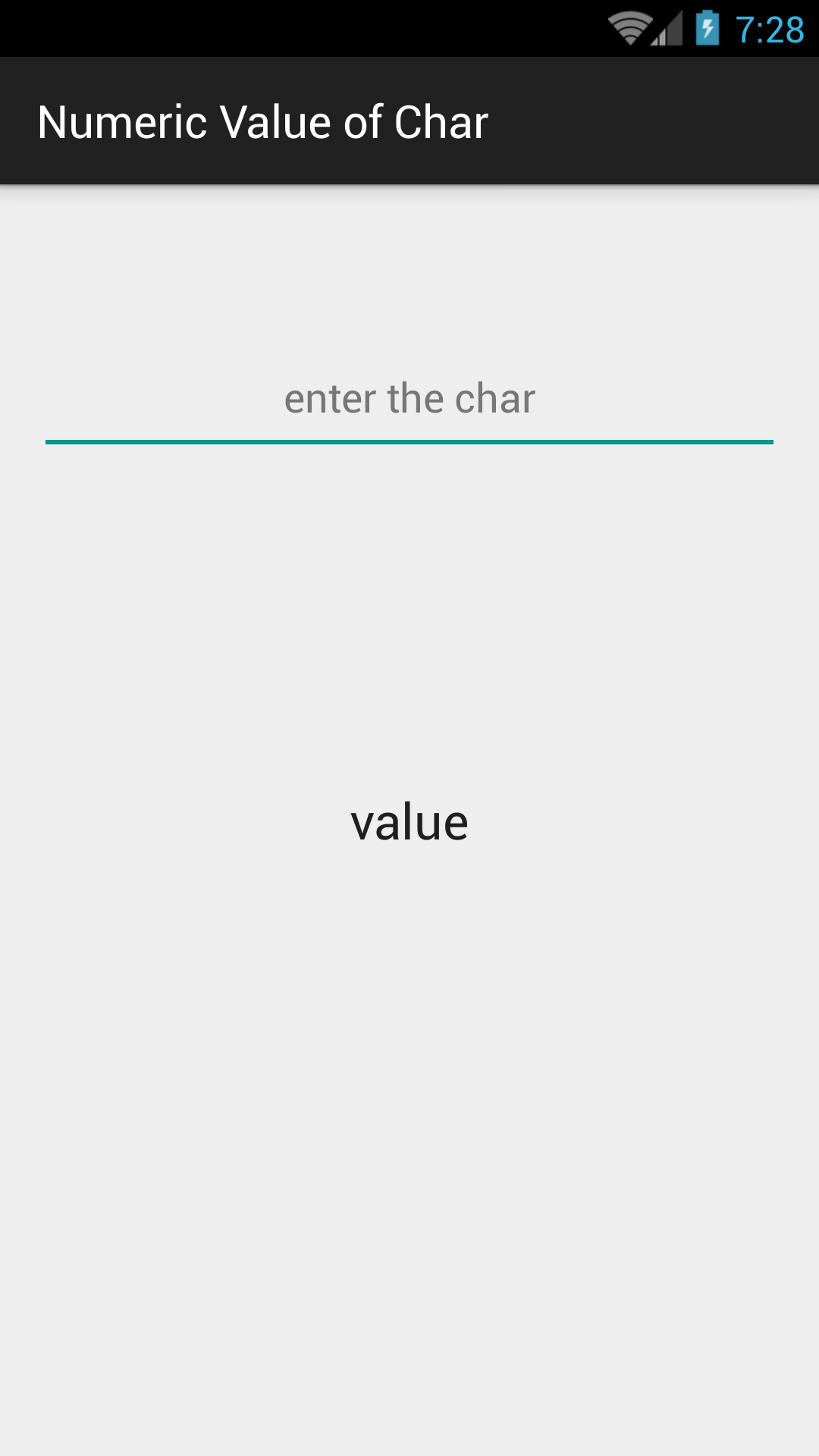 Numeric Value of Char - App on Amazon Appstore