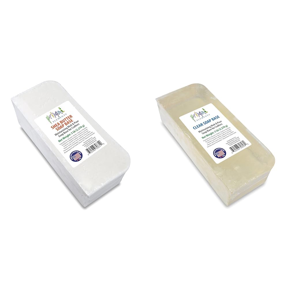 Amazon.com: Primal Elements Shea Butter and Clear Soap Bases - 5 Pound ...