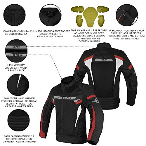 Snapklik.com : ALPHA CYCLE GEAR BREATHABLE BIKERS RIDING PROTECTION ...