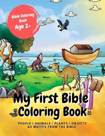 My first Bible coloring book | Bible coloring book for children 2+ | 60 ...