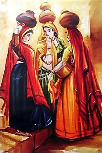 Rajasthani Cuture Women Wall Stickers | Portrait |Traditional ...