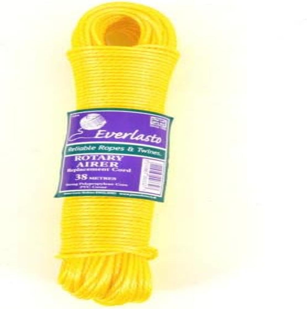 Everlasto Yellow 38m PVC Rotary Replacement Line Clothes/Washing Line ...