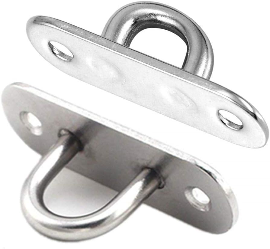 Pad Eye, ICEBLUEOR 4Pcs 304 Heavy Duty Stainless Steel Eye Plate, 5MM ...