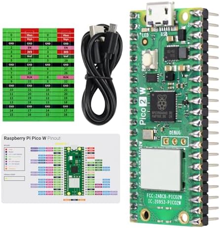 Amazon.com: Freenove Raspberry Pi Pico 2 W Board Pre-Soldered Header ...