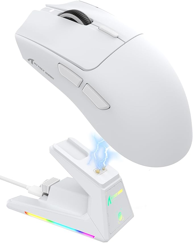 ATTACK SHARK X1 Gaming Mouse with Magnetic Charging Dock, PixArt ...