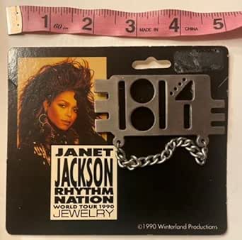 Amazon.com: Janet Jackson 1990 Rhythm Nation 1814 Large Lapel Pin ...