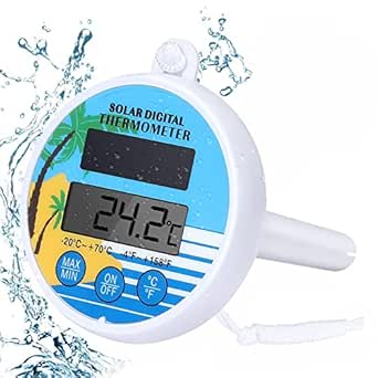 Digital Solar Pool Thermometer, Floating Water Thermometer,Electronic ...