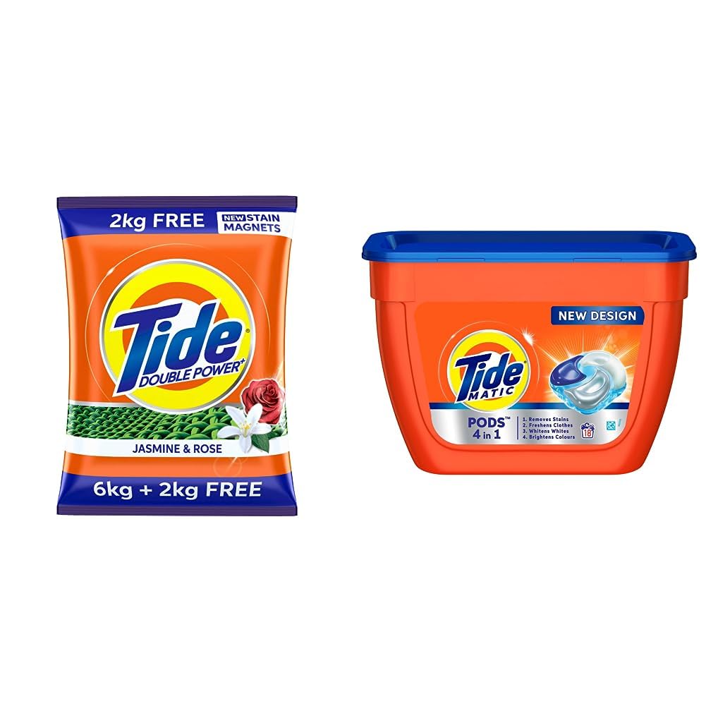 Tide Plus Double Power Detergent Washing Powder Jasmine & Rose 6kg ...
