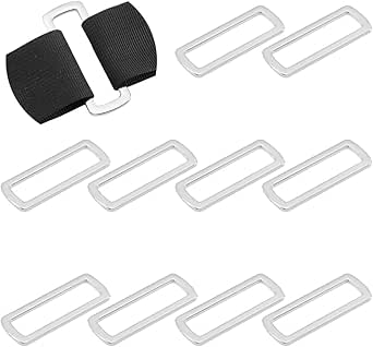 Amazon.com: WADORN 10 Pieces Metal Rectangle Ring, 1.95 Inch/49.5mm ...
