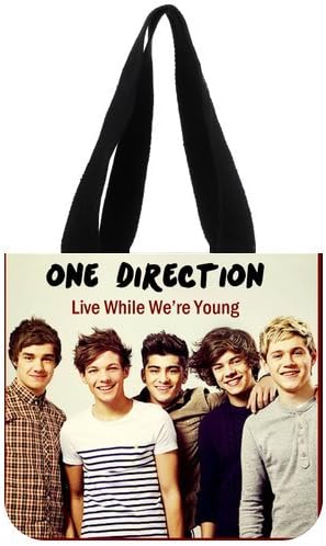 Amazon.com: Custom One Direction Reusable Canvas Shopping Tote Bag (2 ...