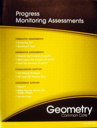 Buy High School Math Common-Core Progress Monitoring Assessment Grade 9 ...