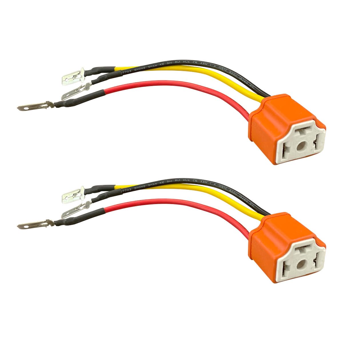 Snapklik.com : 2PCS H4 HB2 9003 Pigtail Headlight Socket, 16AWG Female ...