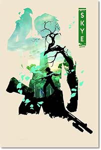 Amazon.com: Isaveart Valorants Skye Shadow Art for Fan Video Game Wall ...
