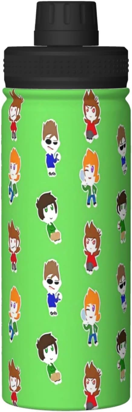 Amazon.com: GLGFAS Eddsworld Sports Water Bottle 18oz Stainless ...