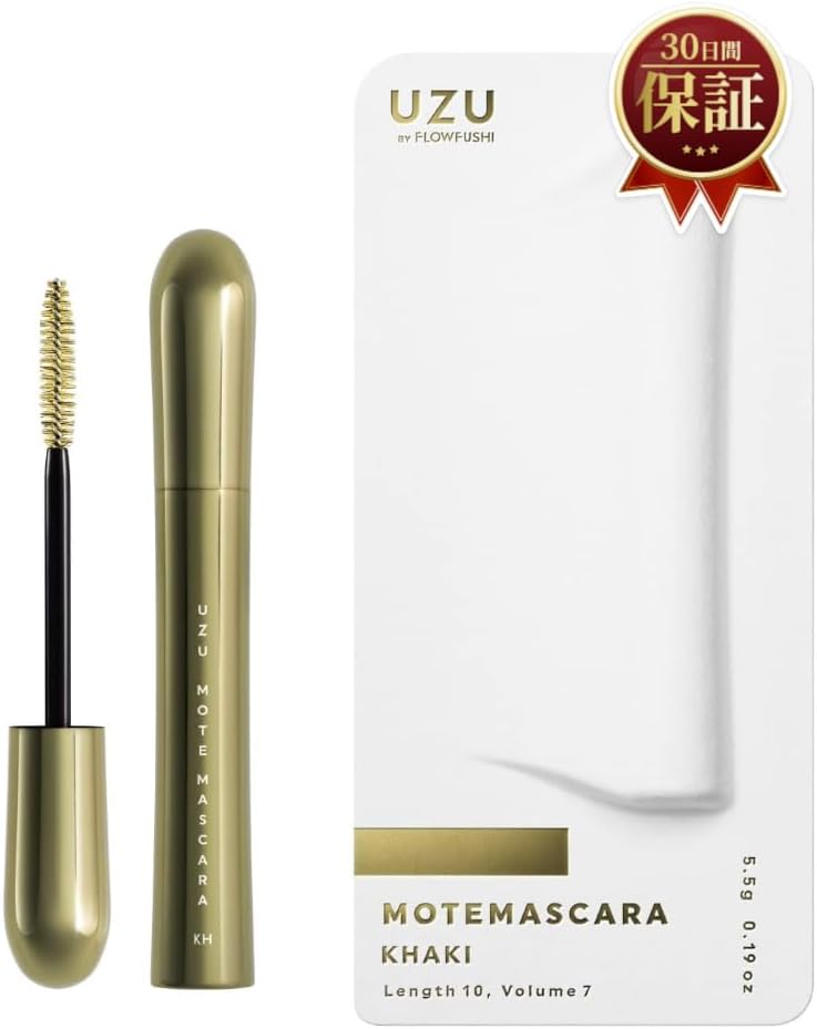 Amazon | UZU BY FLOWFUSHI (ウズバイフローフシ) モテマスカラ MOTE MASCARA [カーキ] カラーマスカラ まつげケア 耐水性 お湯オフ アルコールフリー ...