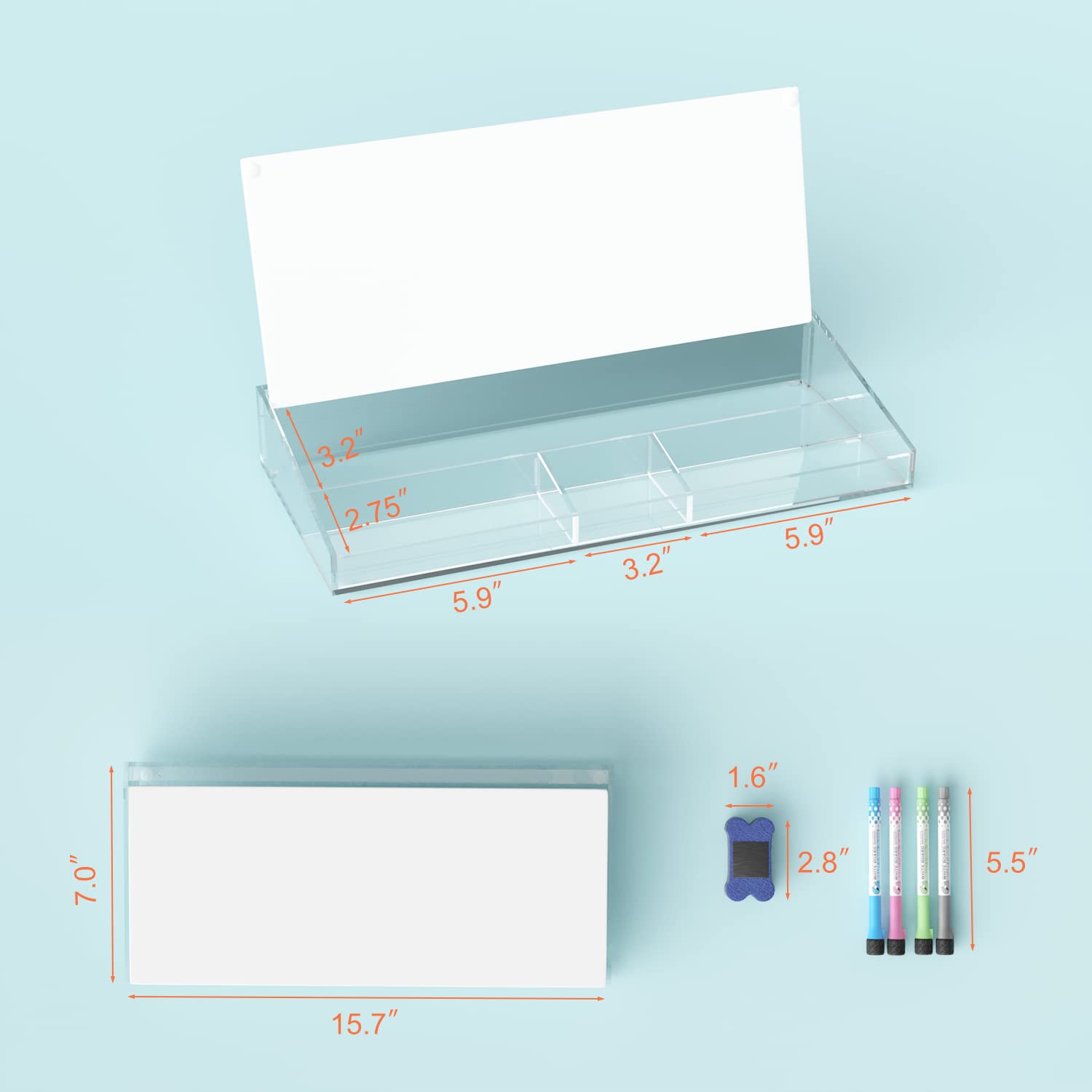 Snapklik.com : Hivillexun Small Acrylic Desktop Whiteboard Dry Erase ...