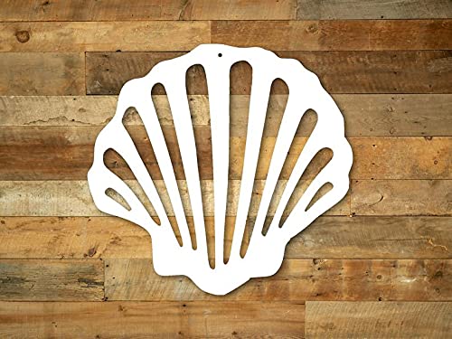 Amazon.com: Sea Shell Metal Sign (30" W x 30" H, Cream) : Handmade Products