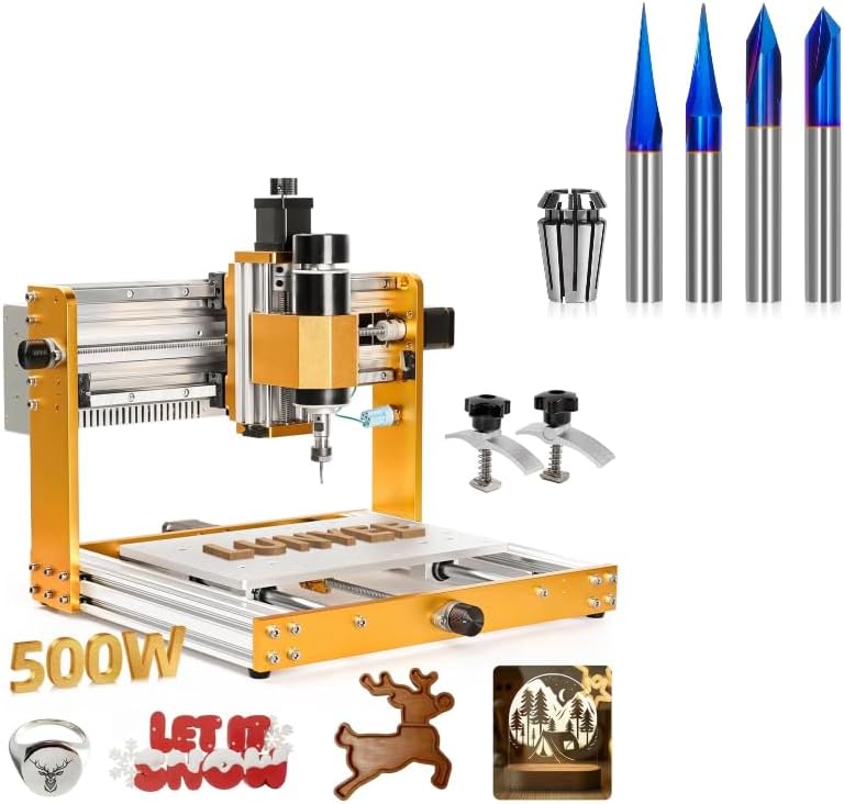 Lunyee 3018 Pro Ultra CNC Machine+Wood Carving Router Bits Set - Amazon.com