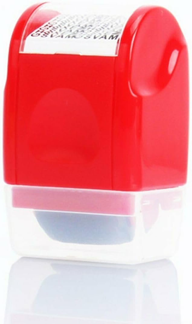 Amazon.com: Identity Theft Protection Roller Stamp in red, Designed for ...