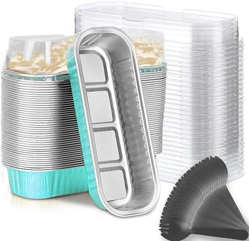 Amazon.com: Findful Mini Loaf Baking Pans with Lids and Spoons (50 Pack ...