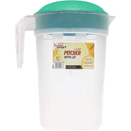 Amazon.com: Water Pitcher, Tea Pitcher With Lid, 1.3 Gallon Pitcher ...