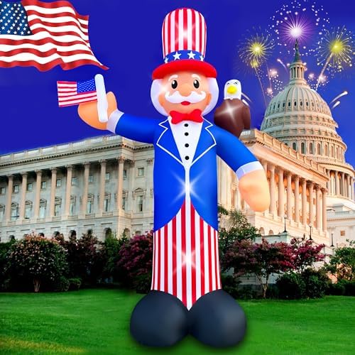 Amazon.com: BLOWOUT FUN 4th of July Decorations 6 FT Inflatable Uncle ...