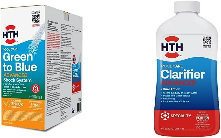 Amazon.com : HTH Green to Blue Swimming Pool Care Solution Bundle ...