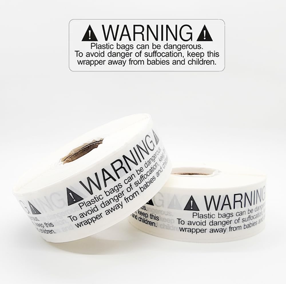 Amazon.com : 6 Rolls/3000 Labels,Suffocation Warning,Keep Away from ...