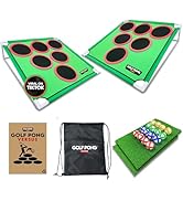 Amazon.com: Golf Pong – Backyard Golf Game with 16 Chipping Balls & Mat ...