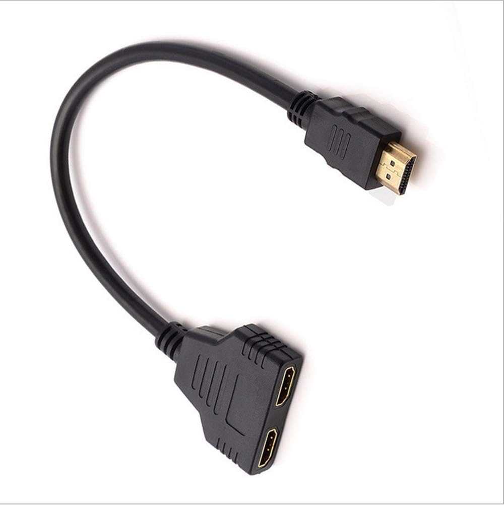 HDMI Splitter Cable HDMI 1-2 Cable Twin HDMI 1 in 2 Out 1-2 Split ...