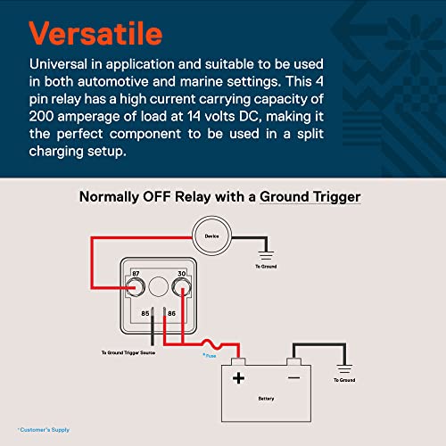 Snapklik.com : TRUE MODS 12V DC 200 Amp Split Charge Relay Switch