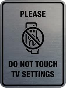 Amazon.com : Signs ByLITA Portrait Round Please Do Not Touch TV ...