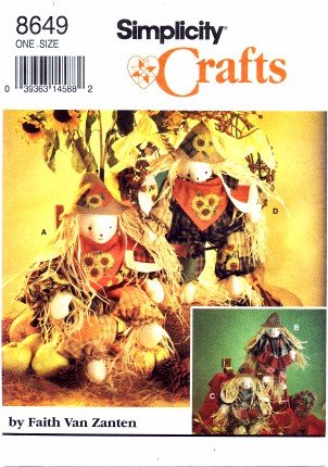Simplicity Crafts 8649 Pattern ~ Scarecrow Bunnies by Faith Van Zanten ...