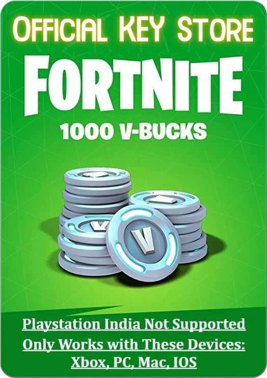 Fortnite 1000 V-Bucks Gift Card Code Only (NO CD/DVD) - Email Delivery ...