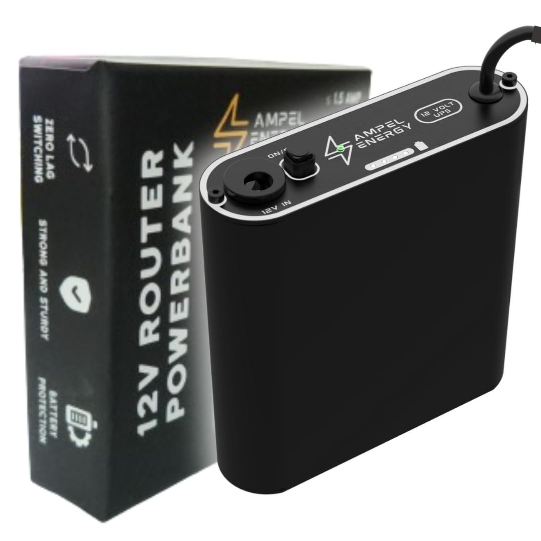 Buy Ampel Energy Mini WiFi UPS for 12 Volt WiFi Router | Backup Upto 14 ...